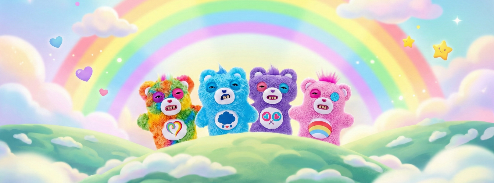 Fuggler x Care Bears | Share, Grumpy & Cheer Bear Plush | ReChild