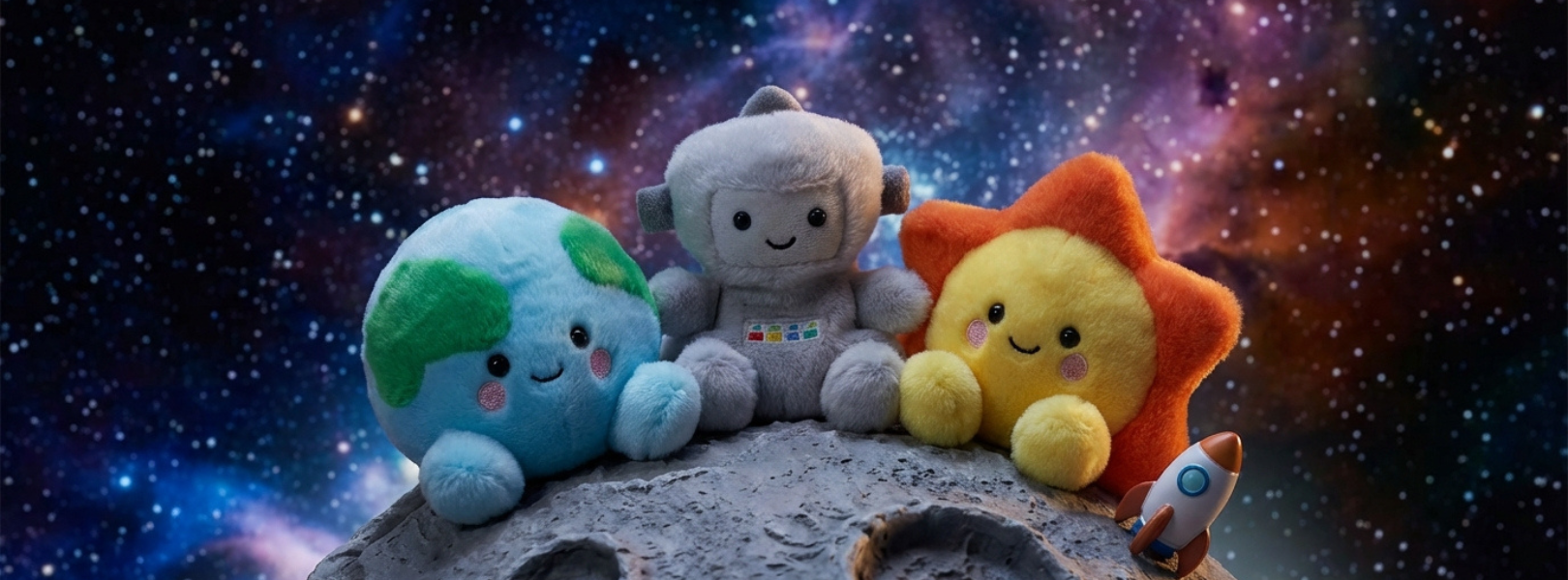 Palm Pals Galactic | Aliens, Stars, Sun & Moon Plush | ReChild